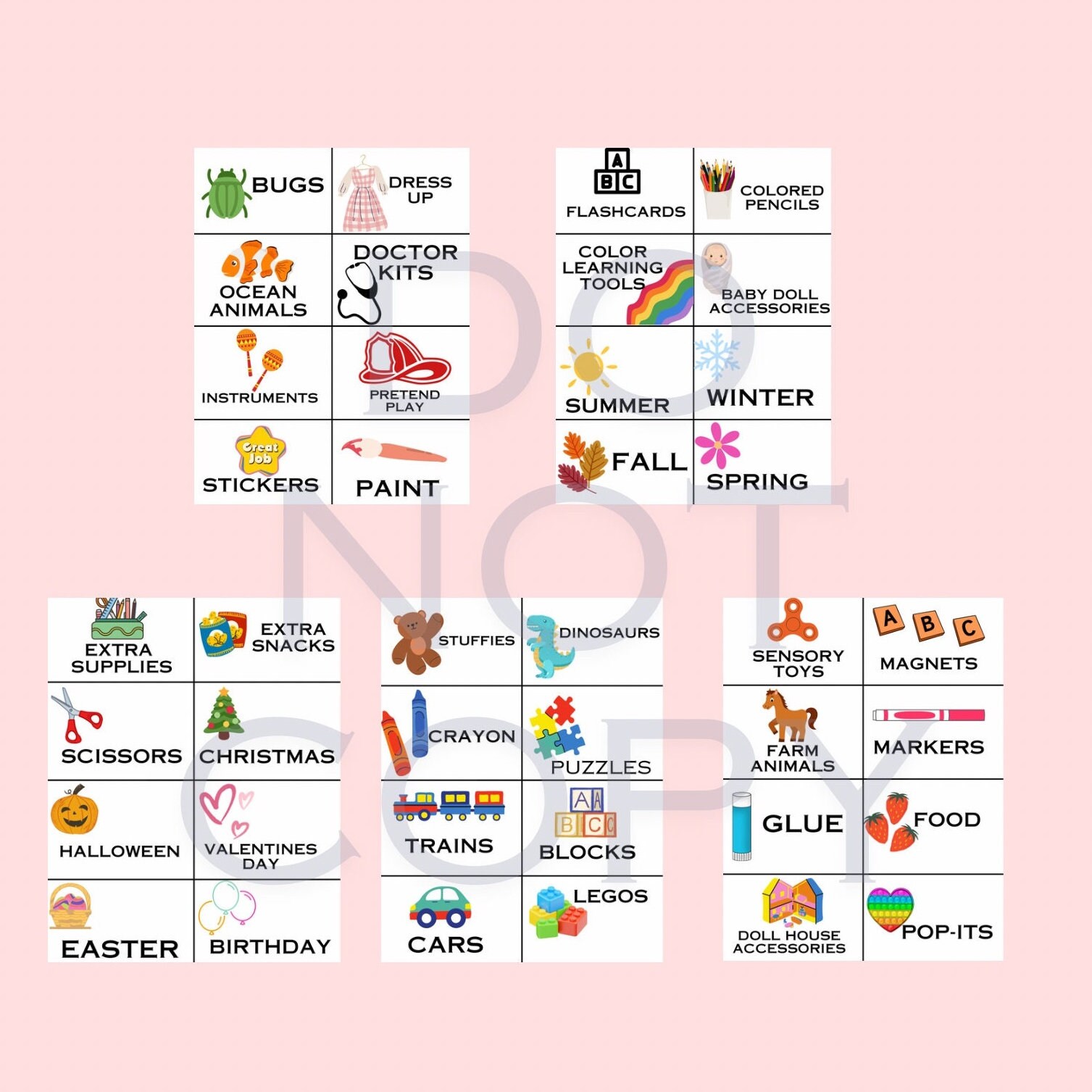 Preschool Toddler Classroom Organizing Labels Toys Supplies - Etsy