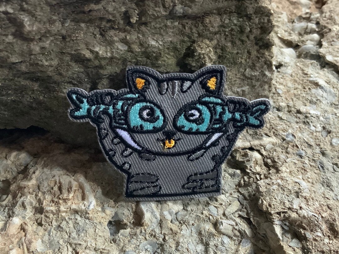 Funny Cat Fish Eye Lens Patch - Inspirational Patch Embroidered Iron-on ...