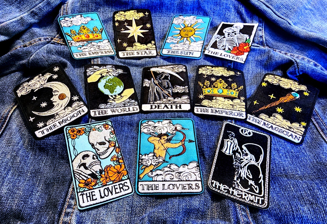 Tarot Card Patches Embroidered Iron-on for Your Backpack, Purse, Hat ...