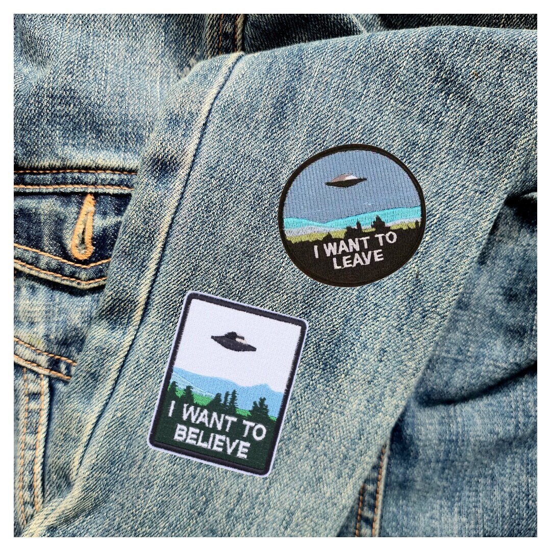 UFO Alien Patch Embroidered Iron-on for Your Backpack - Etsy