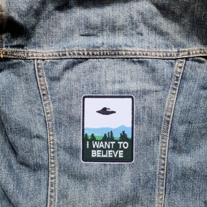 UFO Alien Patch Embroidered - Iron-on for Your Backpack, Purse, Hat ...