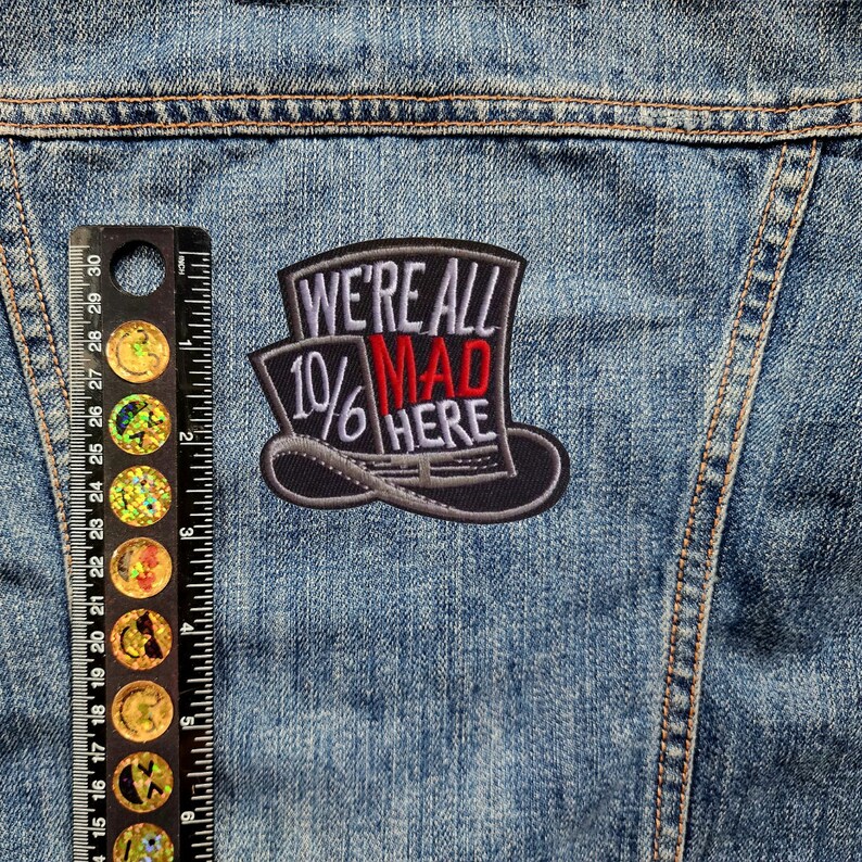 Alice in Wonderland Mad Hatter Embroidered Patch - Iron-on Applique - Etsy