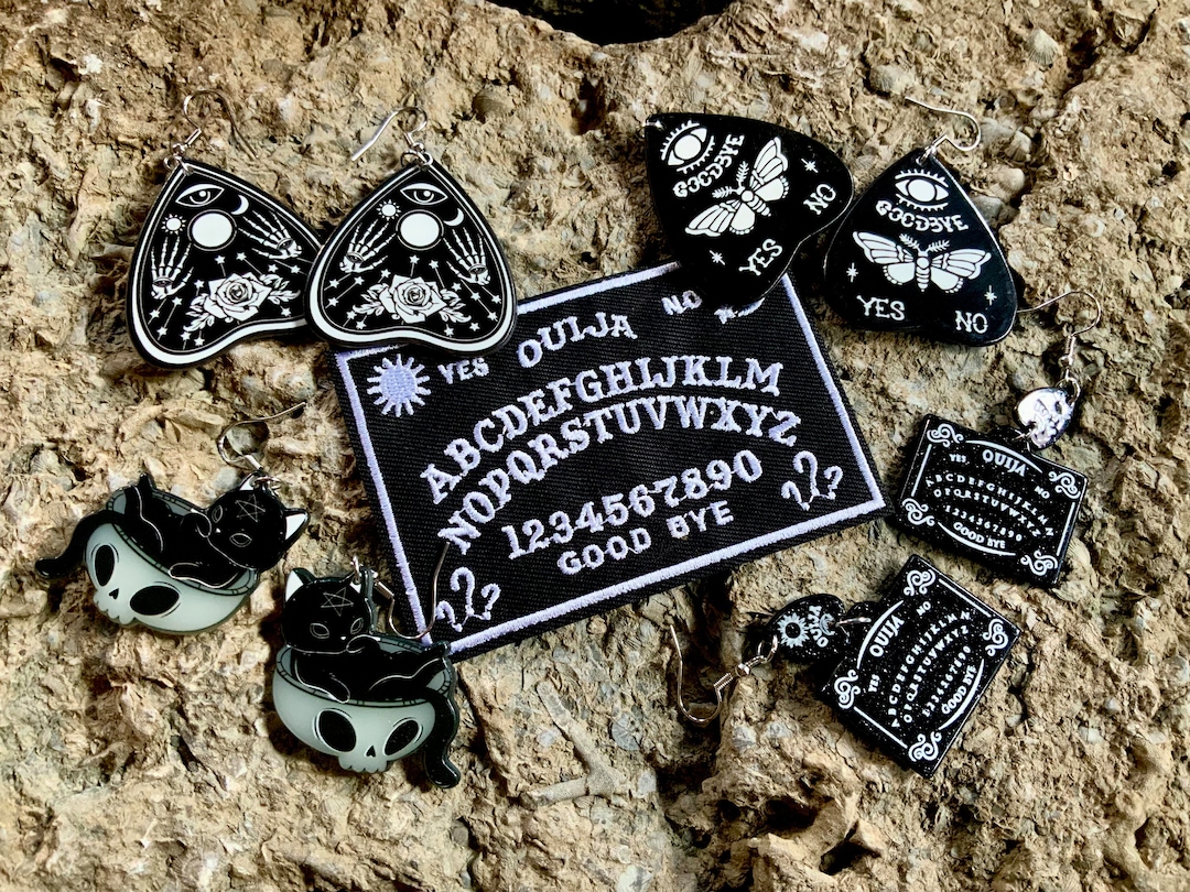 Ouija Board Patch Tarot Card Earrings Iron-on for Your Bookbag Purse ...