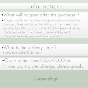 Name Logo, Custom Name Logo Design, Personalized Name Logo, Minimalist ...