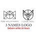 Custom Three Names Logo Design, Name Logo Design, Tiktok Logo, Custom ...