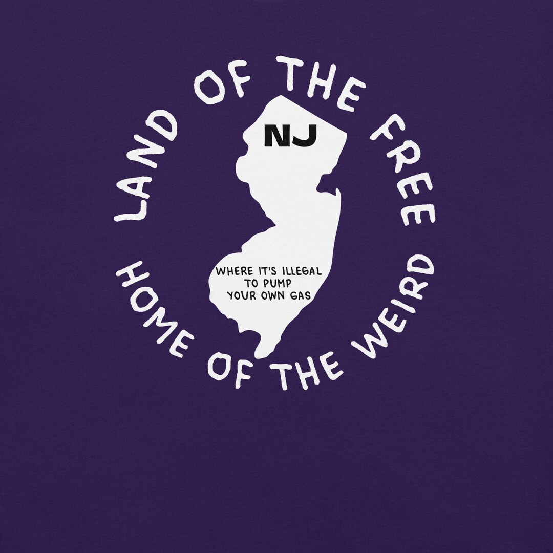 New Jersey State Shirt, New Jersey Map Shirt, Weird State Laws Tshirt ...