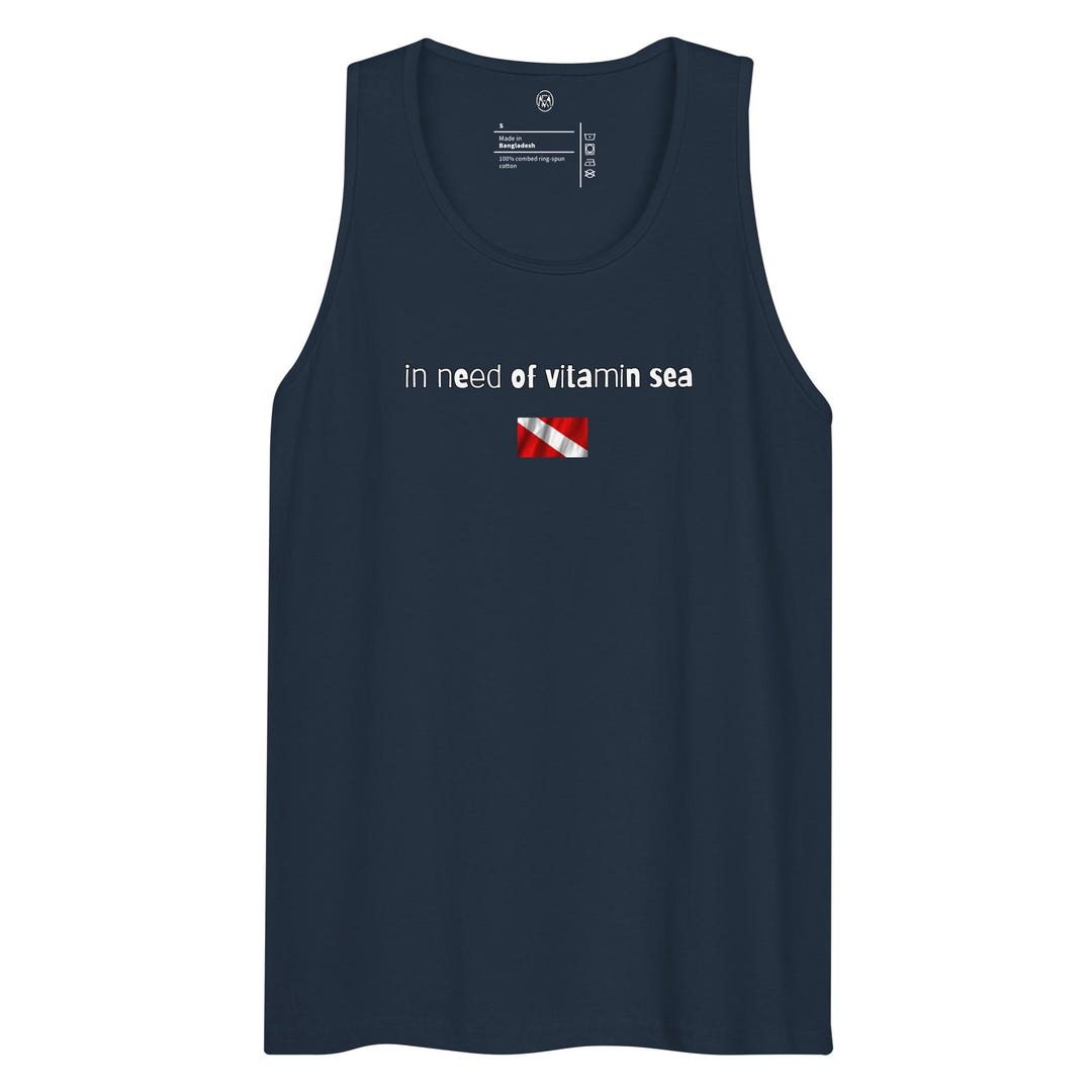 In Need of Vitamin Sea, Scuba Diver Tank Top, Diving Tank Top, Funny ...