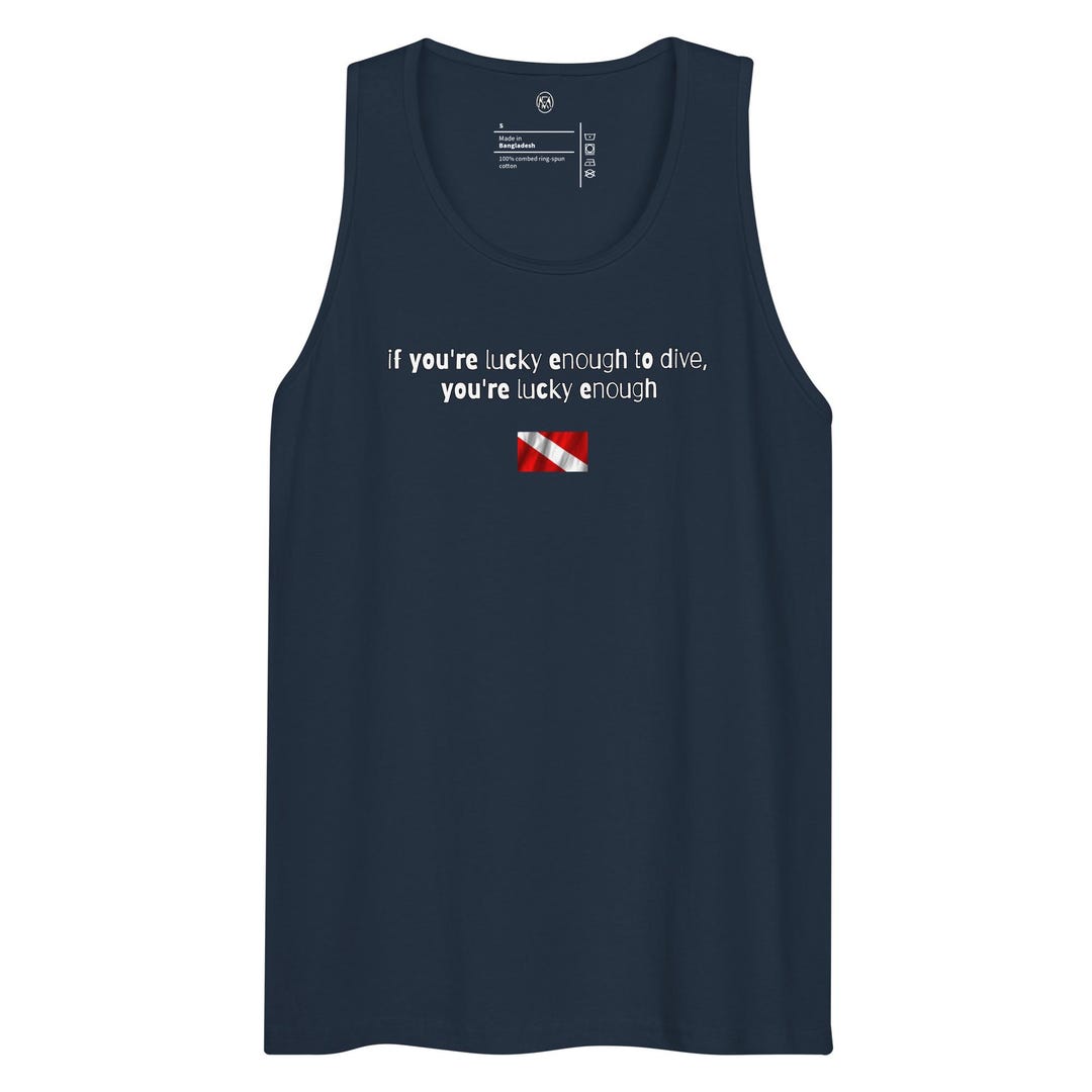 Lucky Enough to Dive, Scuba Diver Tank Top, Diving Tank Top, Funny Tank ...