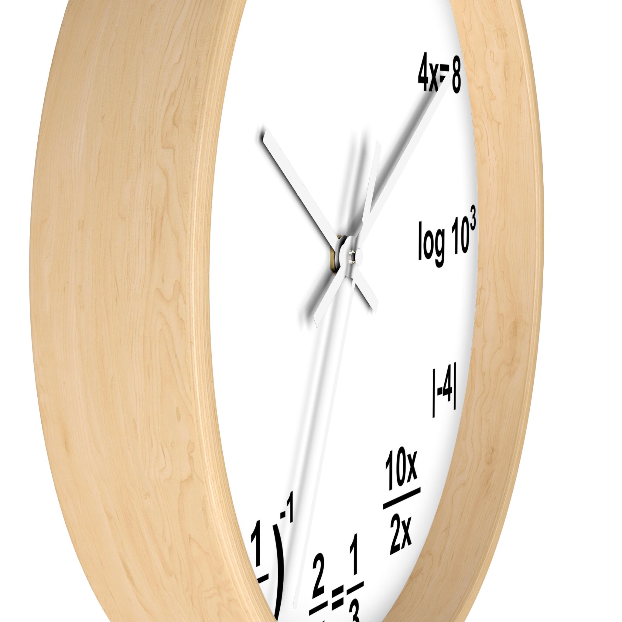 Algebra Wooden Wall Clock Math Classroom Home School Decor Math Clock ...