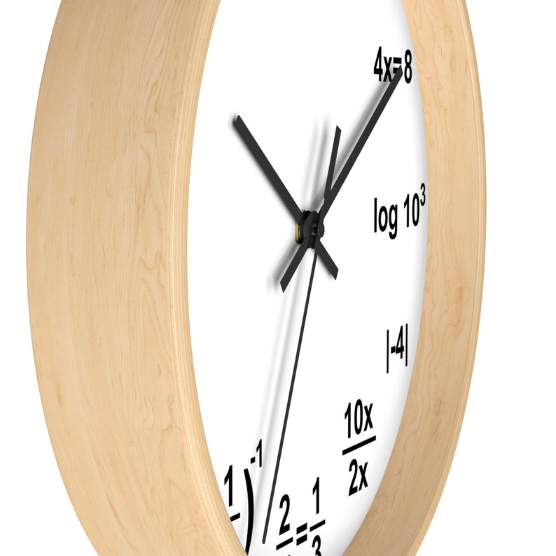 Algebra Wooden Wall Clock | Math Classroom | Home School Decor | Math ...