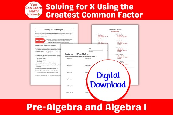 Factor Gcf Worksheet 50+ Greatest Common Factor Worksheets For 7th