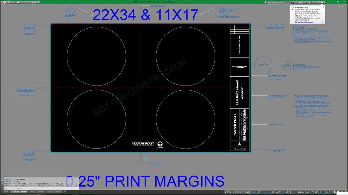 Autocad Title Block Template Etsy