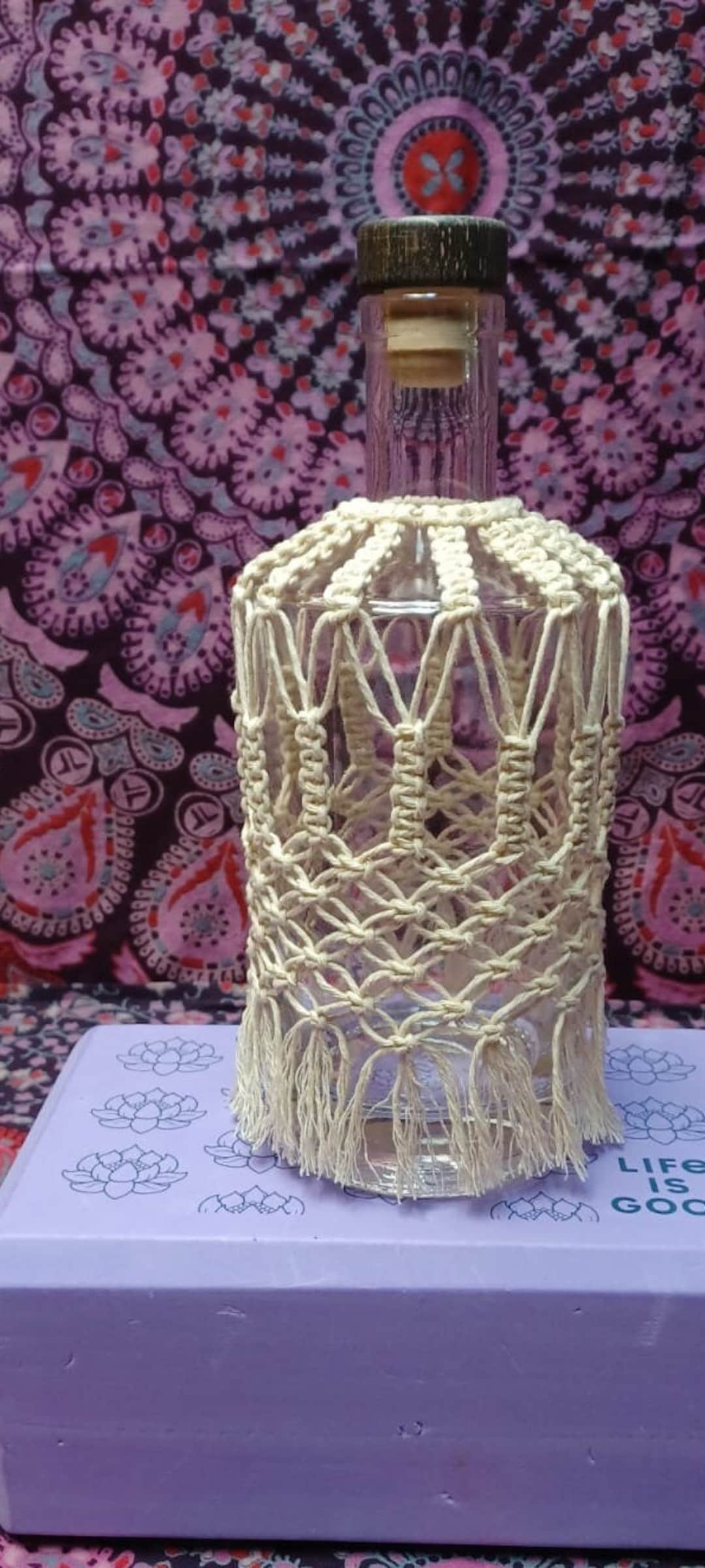 Custom Macramé Bottle Cover - Etsy