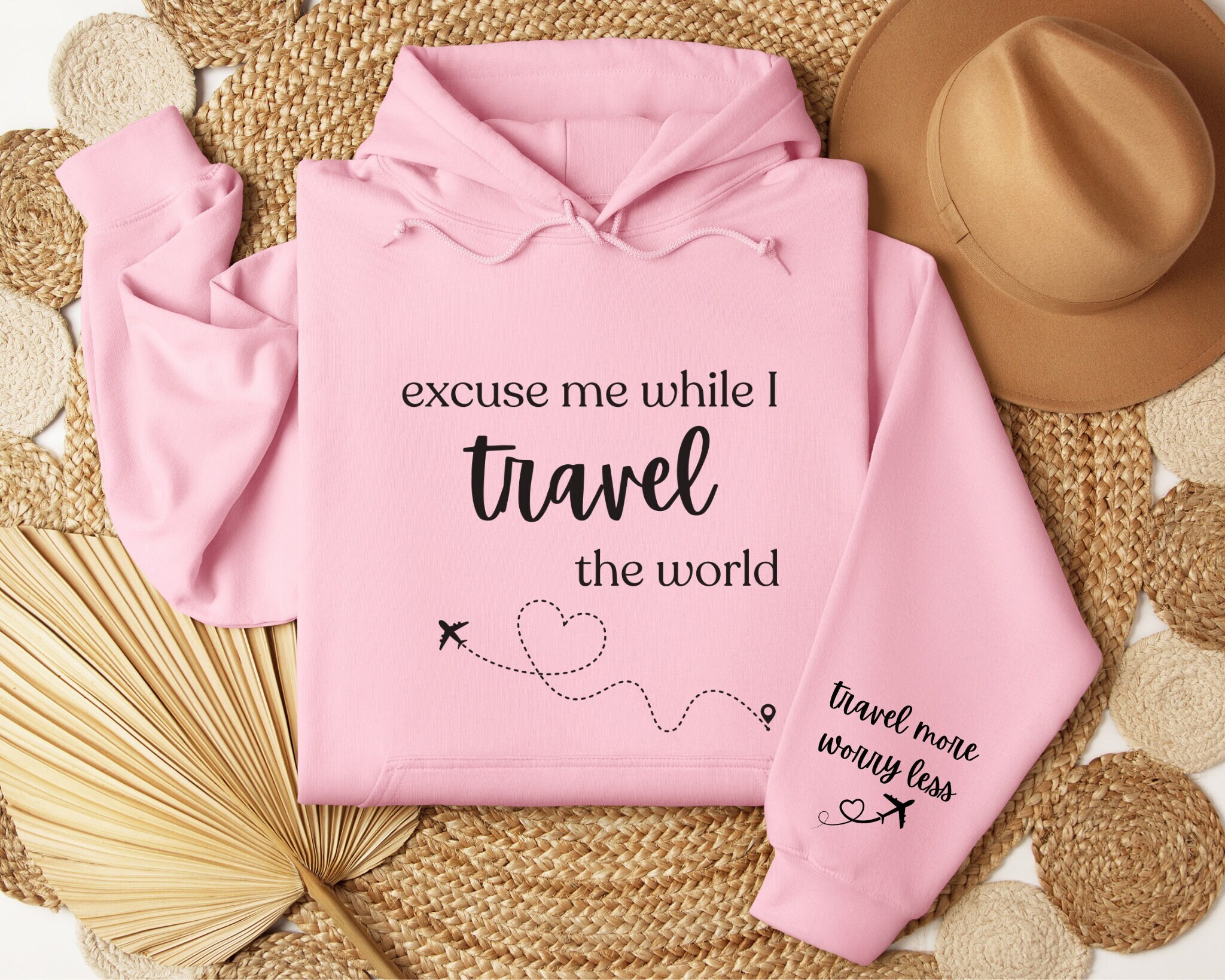 Excuse Me While I Travel the World Hoodie, Airplane Mode, Plane ...