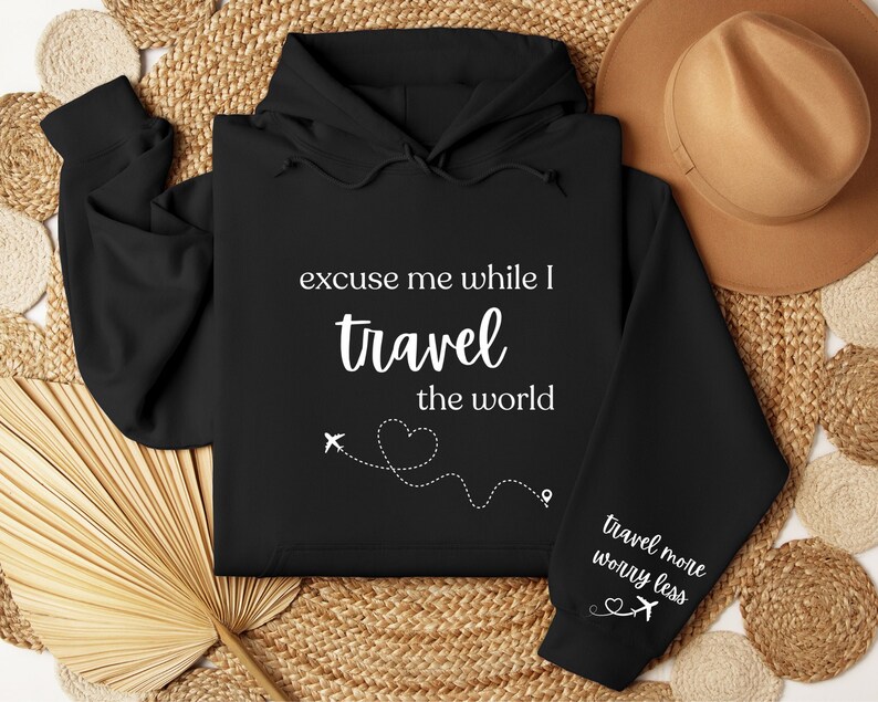 Excuse Me While I Travel the World Hoodie, Airplane Mode, Plane ...