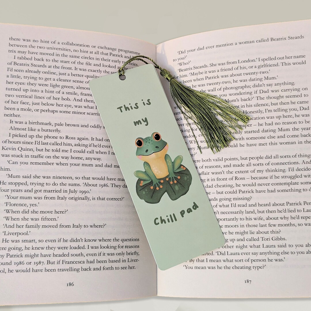 Frog Bookmark, Cute Bookmark, Funny Frog, Frog Lovers, Book Lover ...