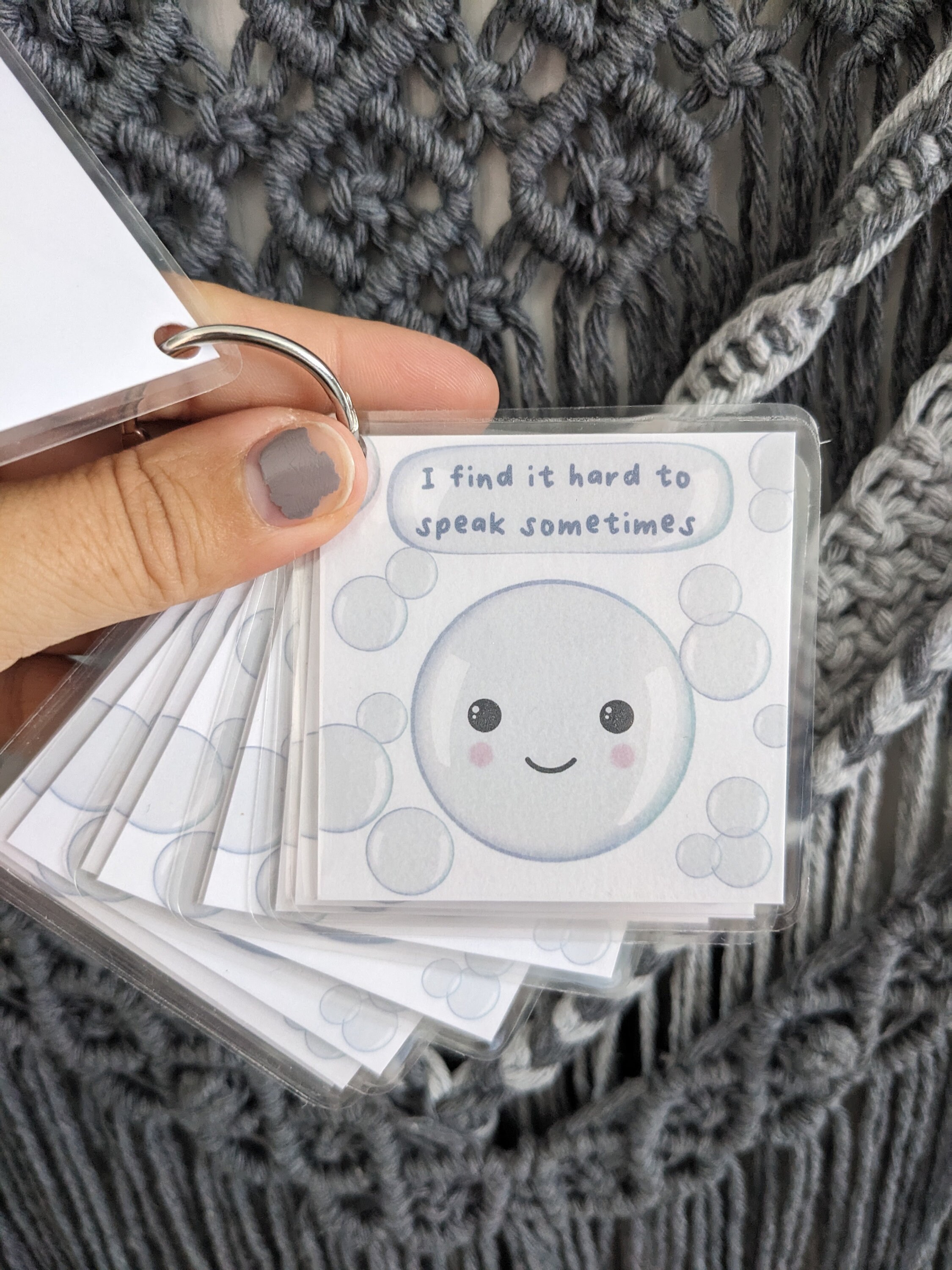 Personalized Communication Cards: Autism ASD Support Keyring - Etsy