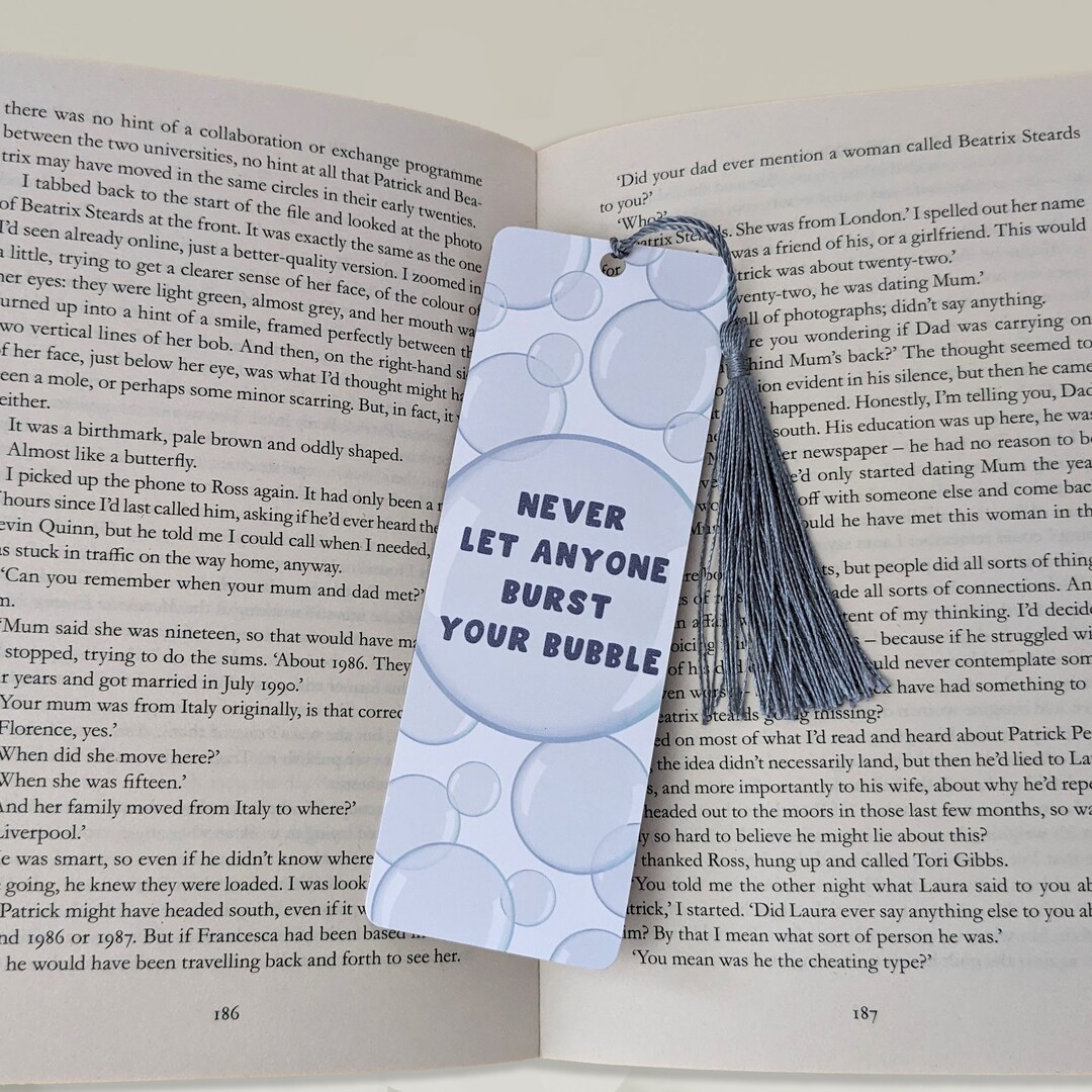 Motivational Bubble Bookmark: Positivity Bookish Gift With Optional ...