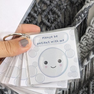 Personalized Communication Cards: Autism ASD Support Keyring - Etsy