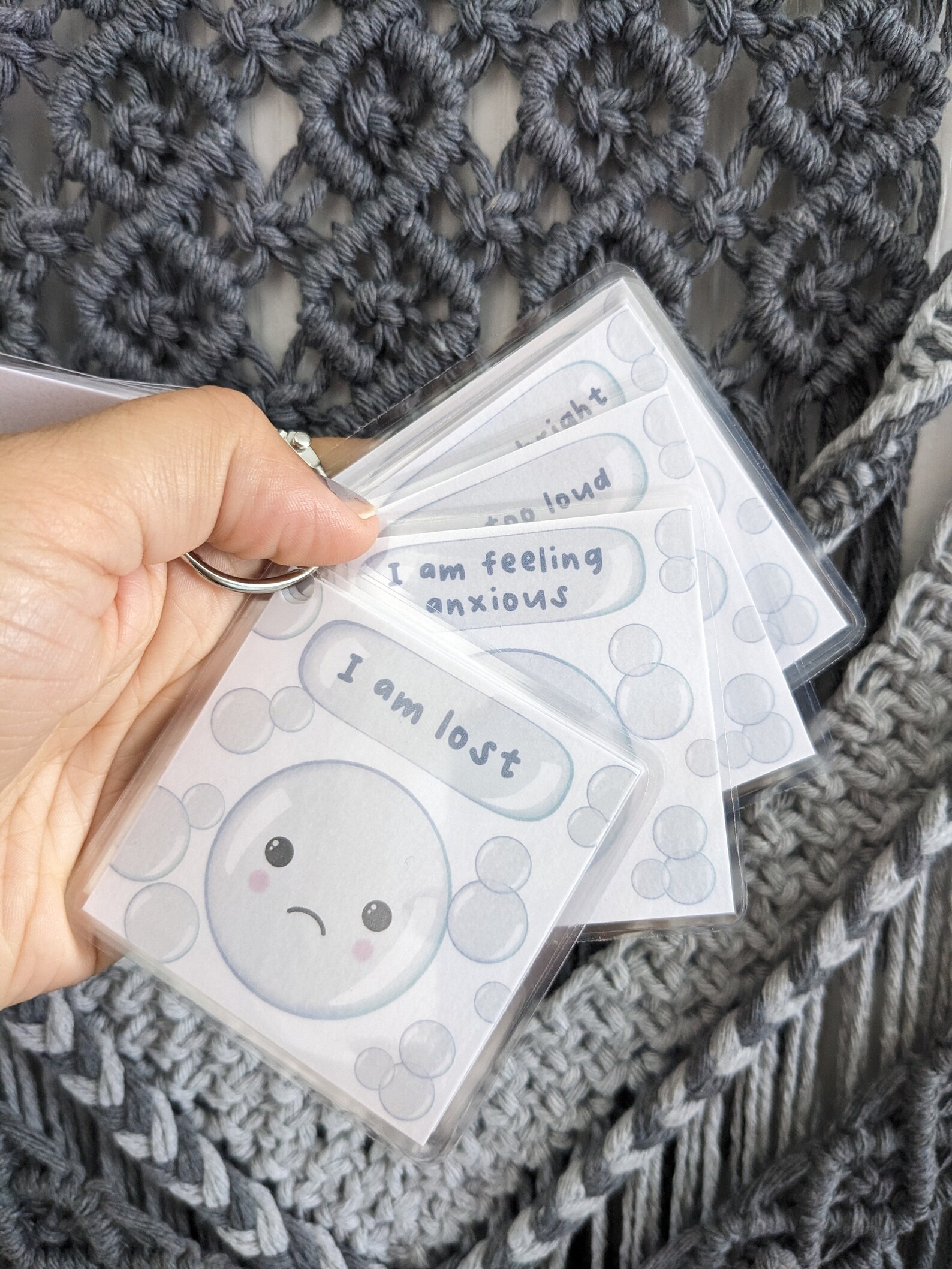 Personalized Communication Cards: Autism ASD Support Keyring - Etsy