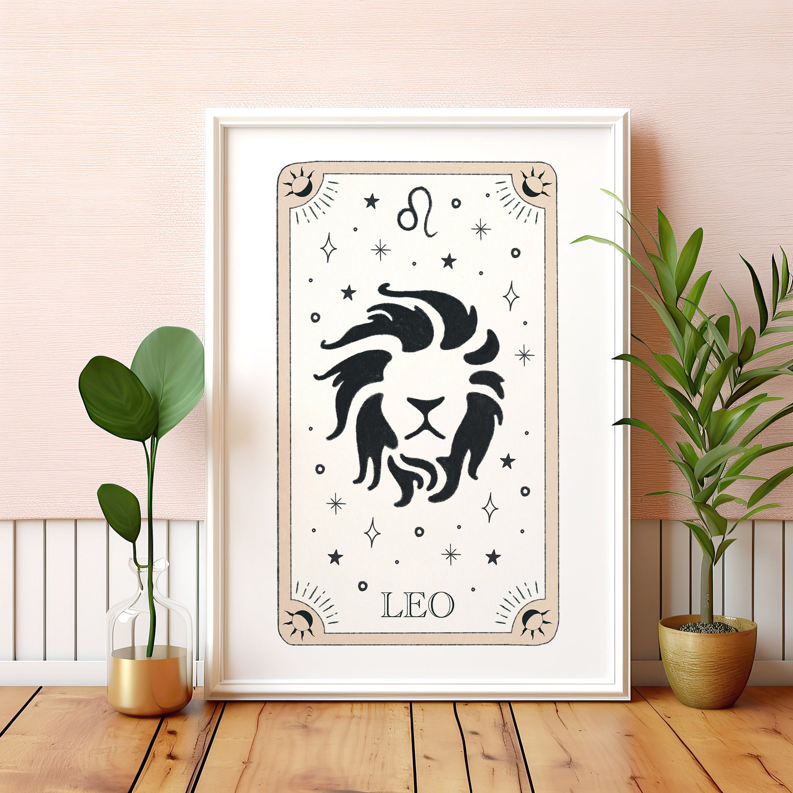 Leo Zodiac Print: Tarot Card Astrology Art (unframed or Digital) - Etsy