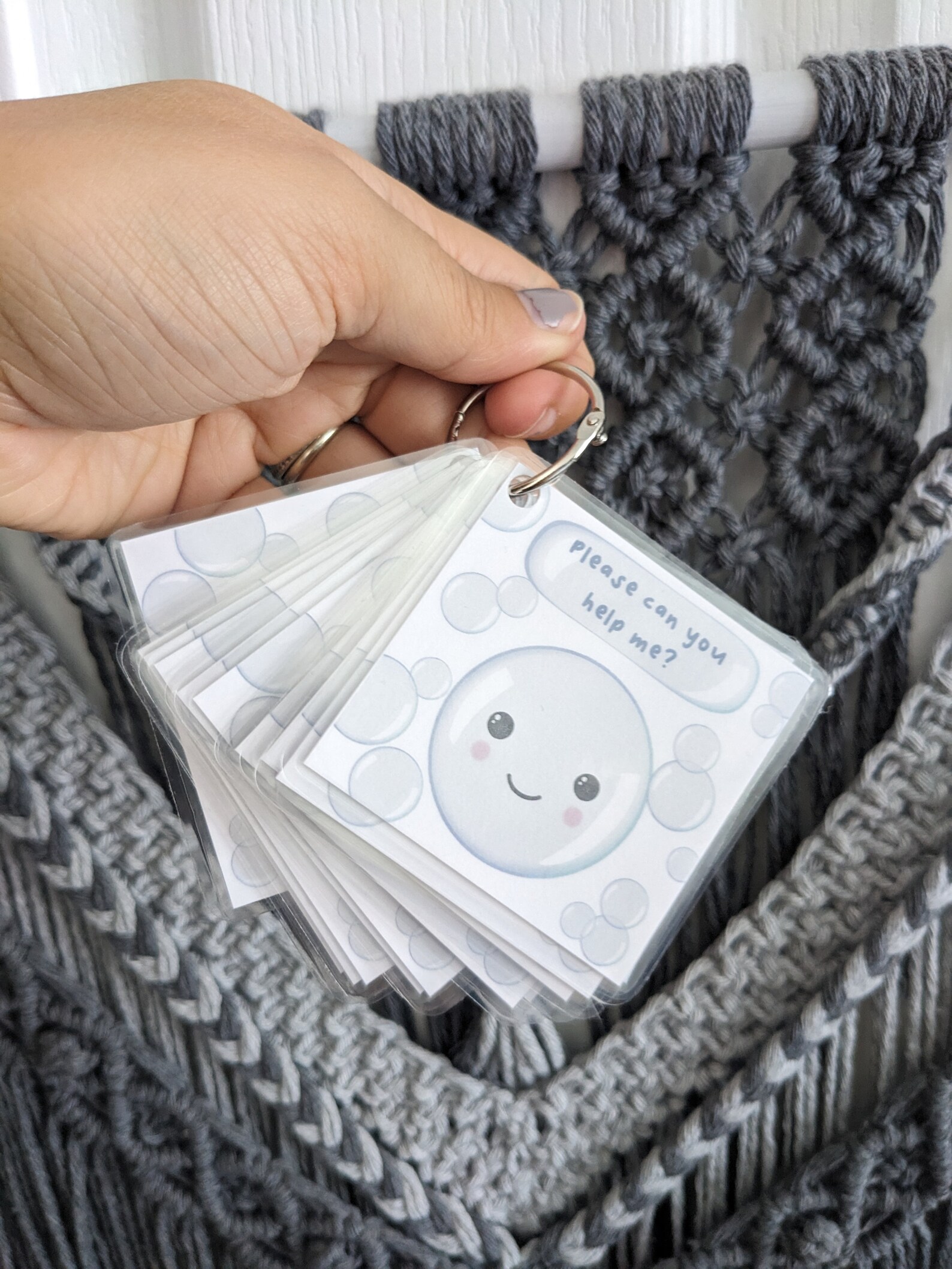 Personalized Communication Cards: Autism ASD Support Keyring - Etsy