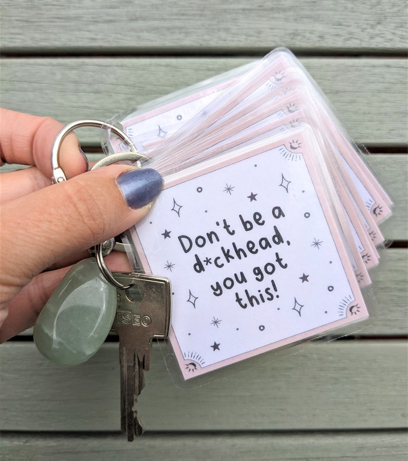 Sweary Keyring: Anxiety Affirmations, Funny Gift for a Friend - Etsy