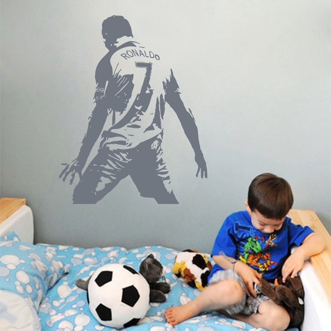 Cristiano Ronaldo Vinyl Wall Sticker Soccer Athlete Ronaldo - Etsy