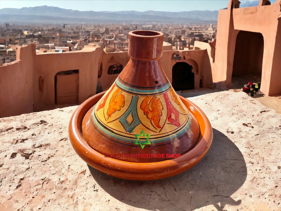 Hand-painted Moroccan Tagine Pottery - Handmade Tagine for Serving ...