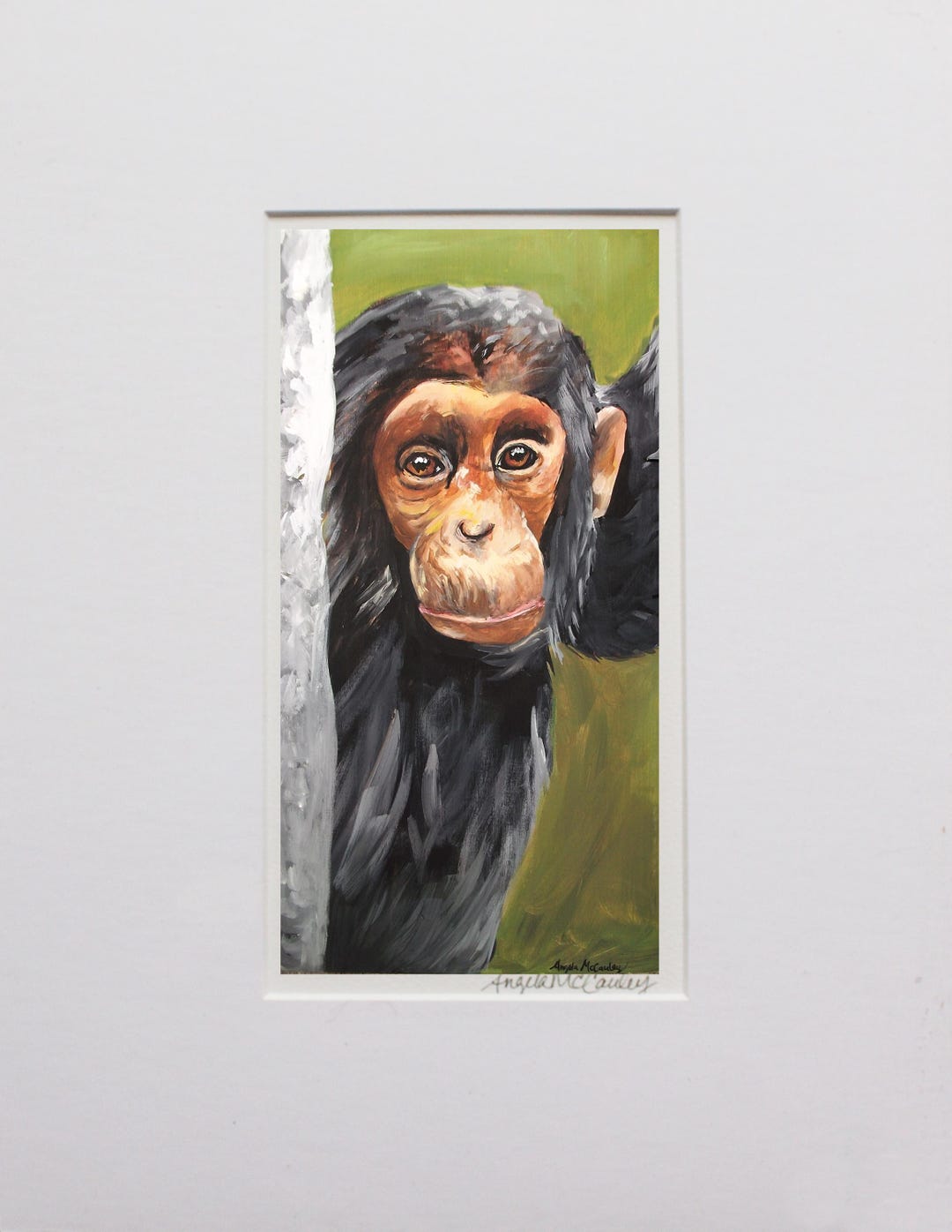 Chimpanzee Painting Print, Chimpanzee Print, Chimpanzee Wall Art ...