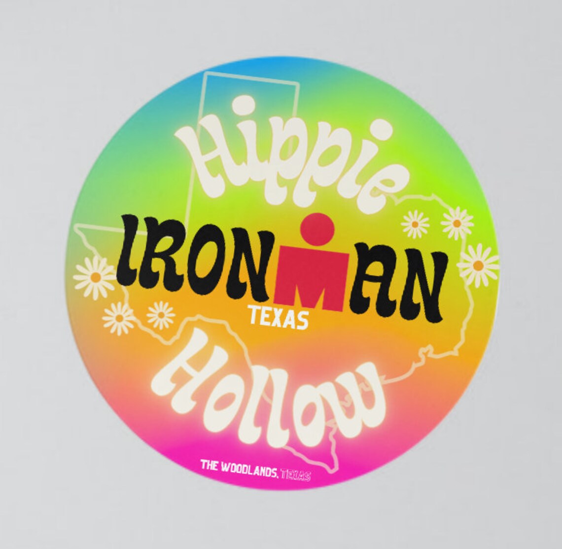 IRONMAN Texas hippie Hollow Sticker - Etsy