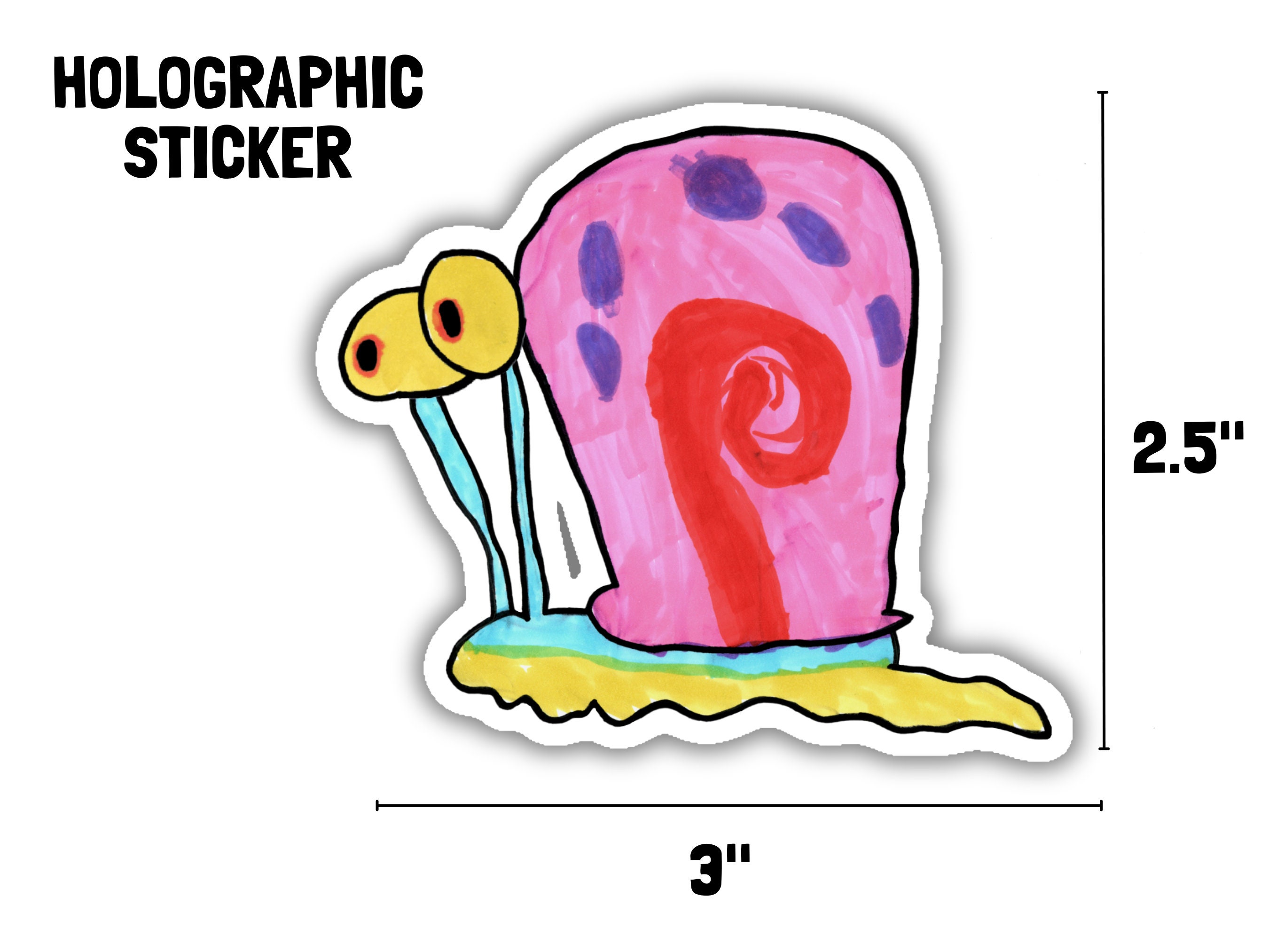 Holographic Sea Snail Sticker | Designed by Kid Artist - Etsy