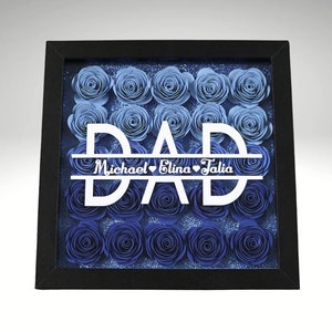 DAD Flower Shadow Box | Father's Day, Birthday - Etsy