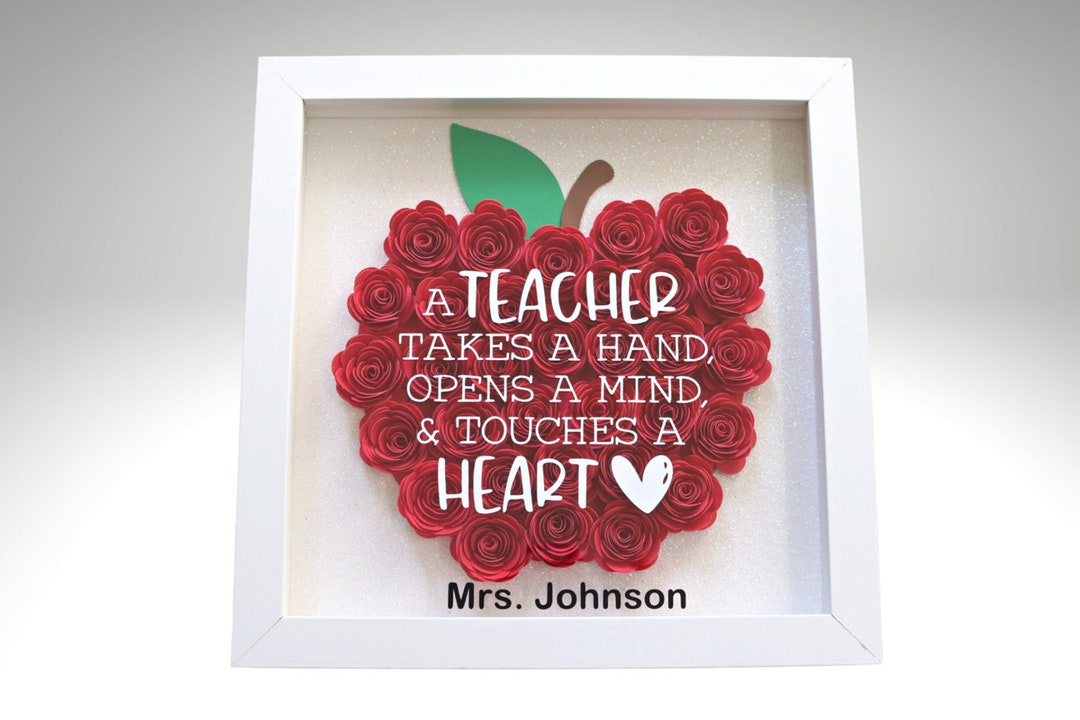 Teacher Appreciation Flower Shadow Box - Etsy