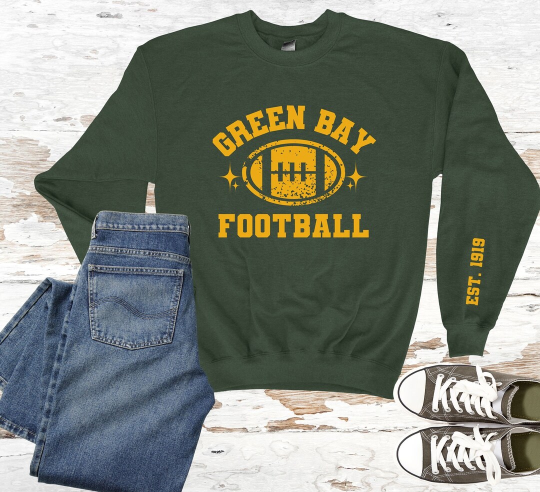 Green Bay Retro Football Sweatshirt Green Bay Shirt Green - Etsy