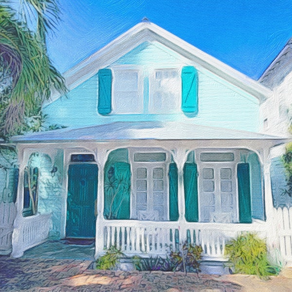 Colorful Houses Painting - Etsy