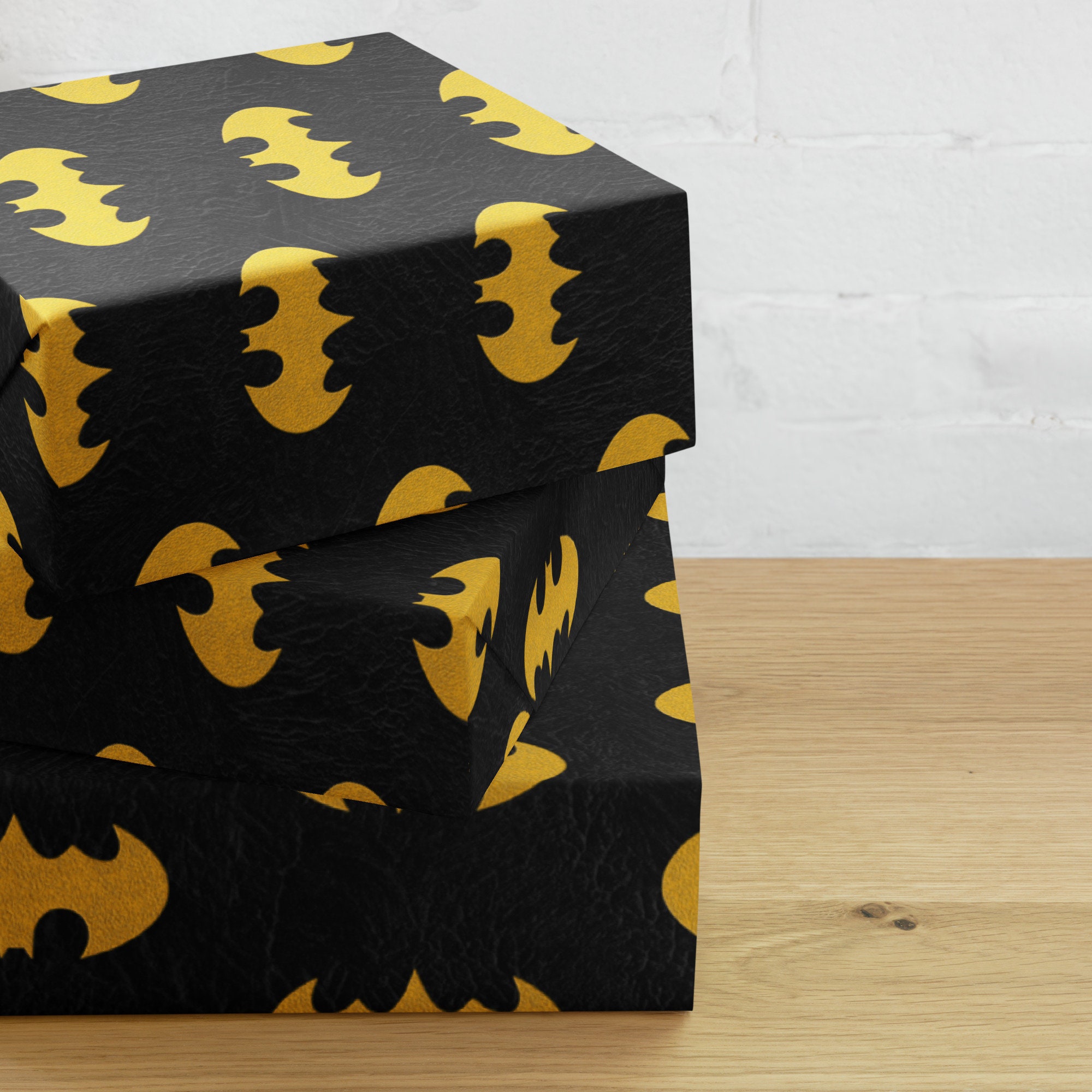 Batman Wrapping Paper 3 Sheets - Etsy