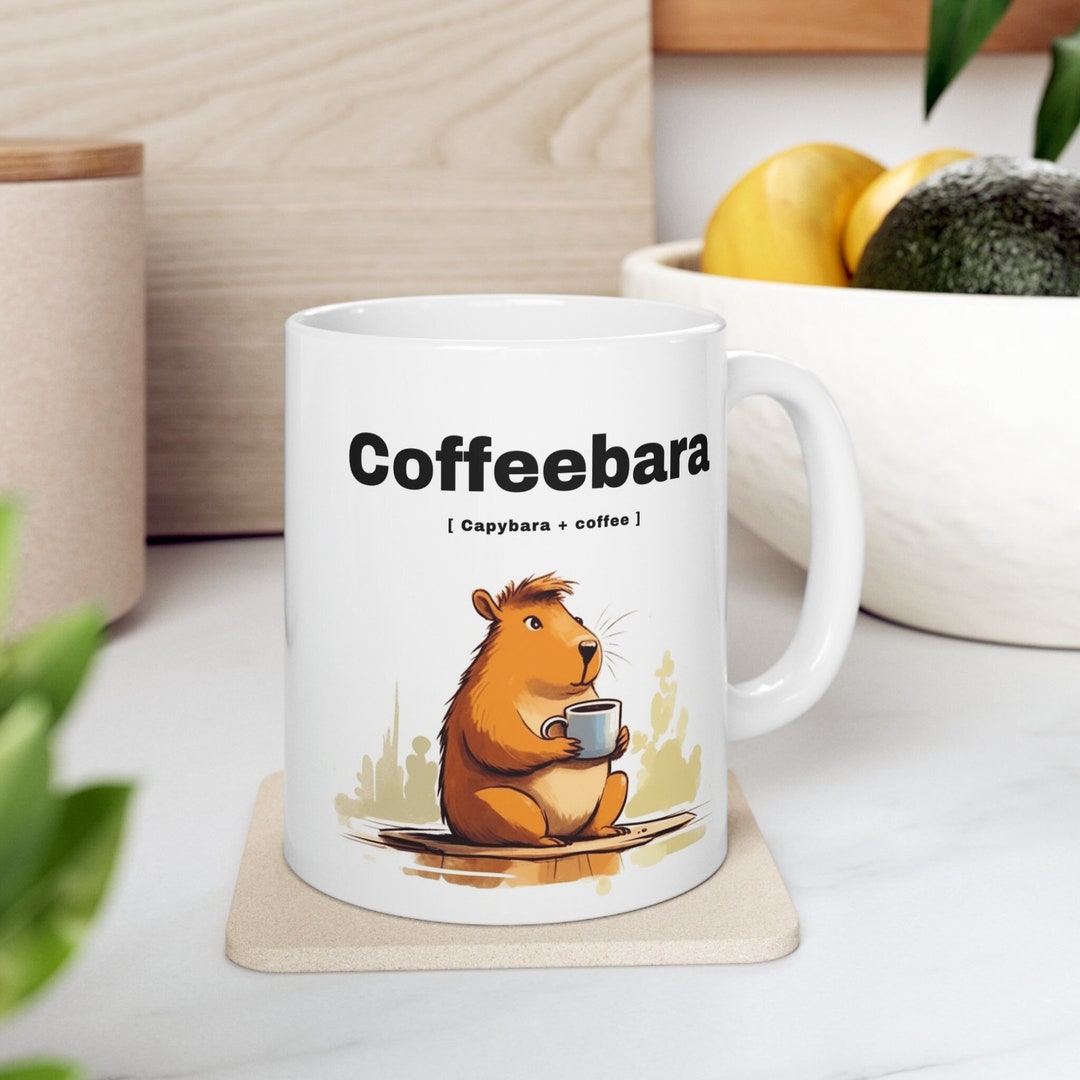 Capybara Mug Cute Animal Mug Cute Capybara Gift Cappuccino - Etsy