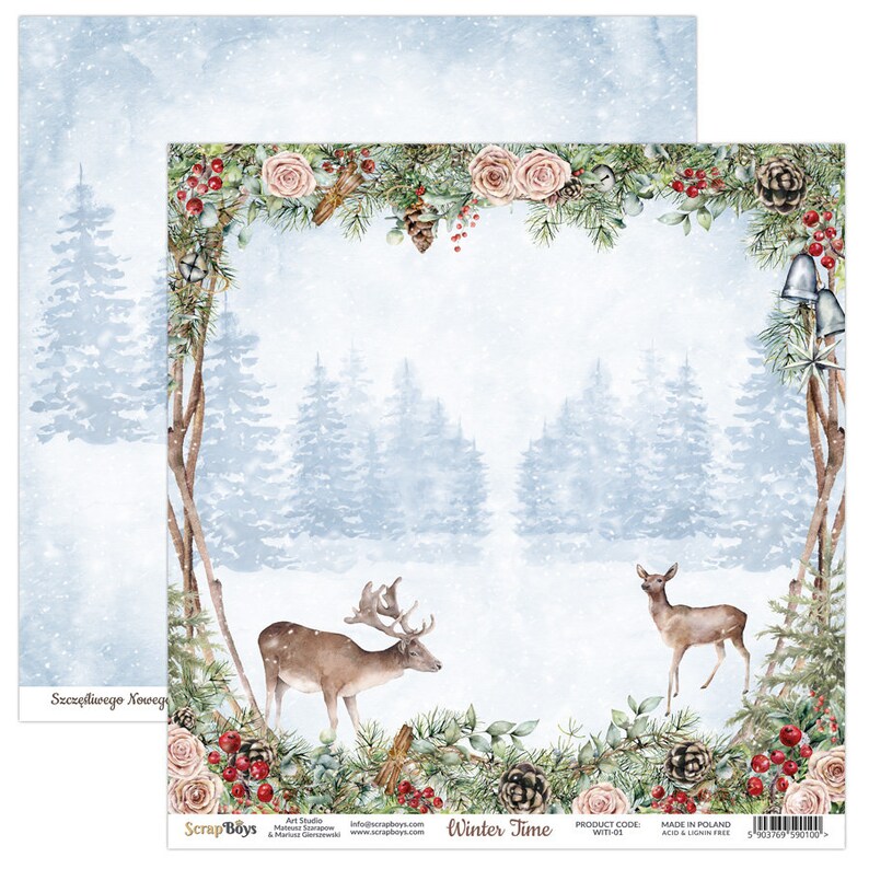 Winter Time, Scrapboys, Scrapbooking Double Sided Paper Set 12 X 12, 12 ...