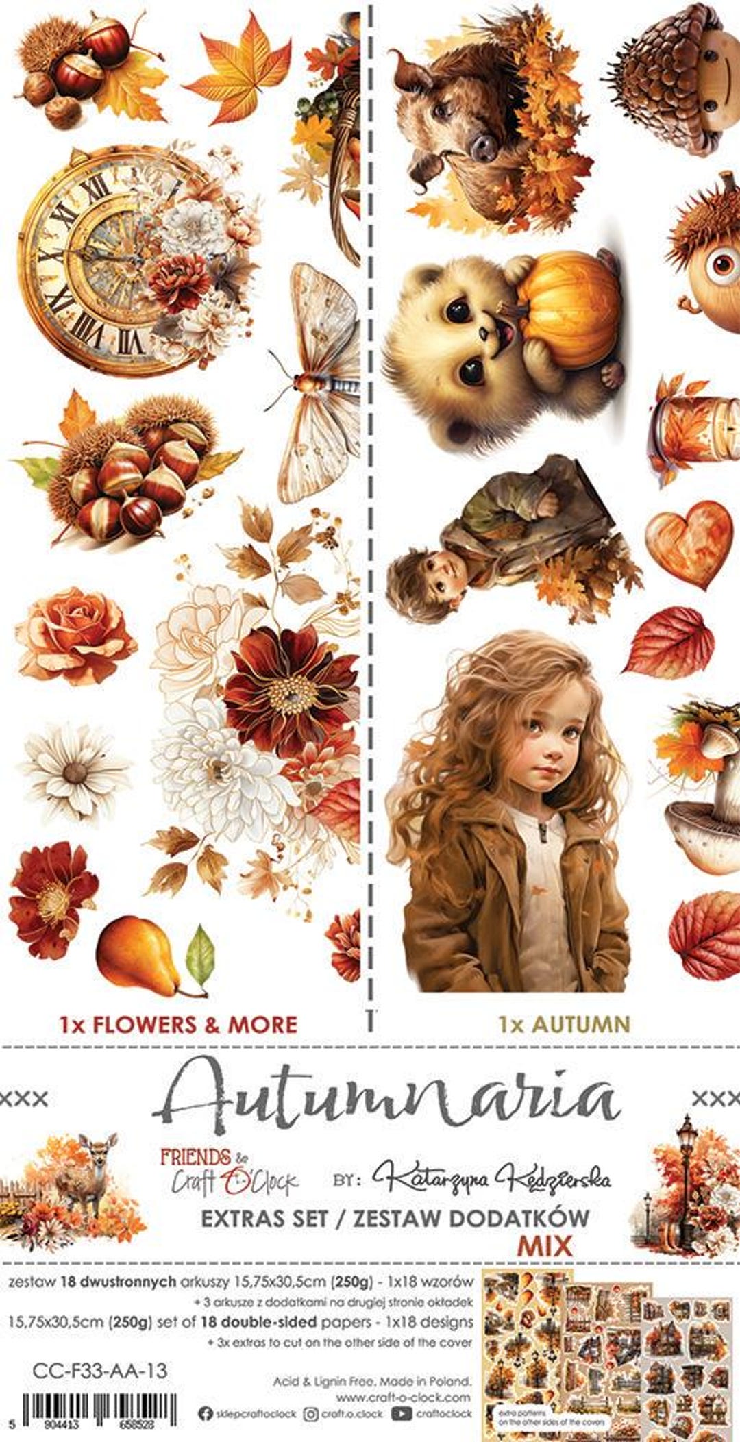 6x12, 18 Sheets, Extras Set for Cutting – Mix, Autumnaria, Craft O ...