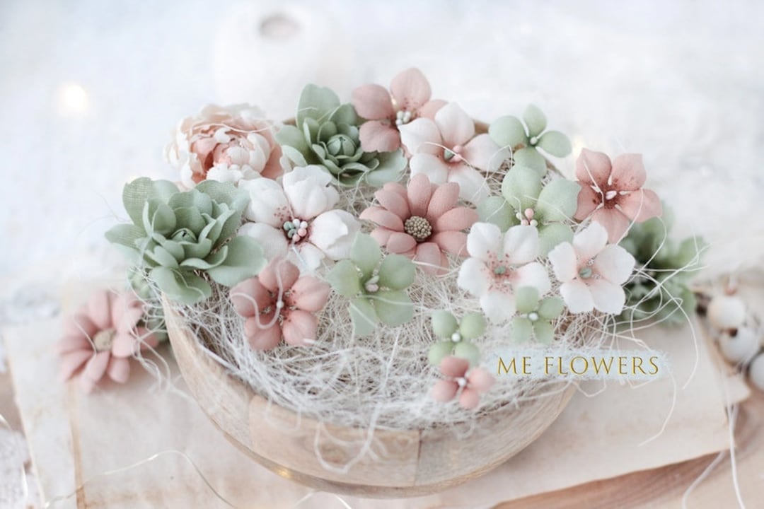 Fabric Flowers Set for Endless Floral Delight; Scrapbooking ...