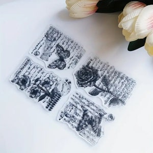 Silicone Stamps Set 4 Pcs, Stamps DIY Embossing Planner, Journal, Craft ...