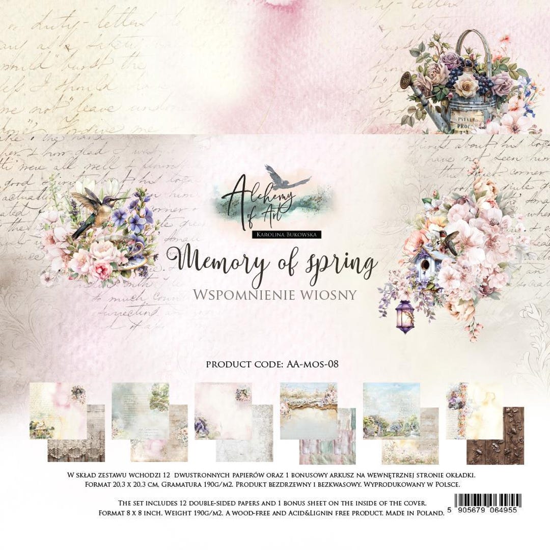 Memory of Spring Mini Paper Pack | 12 Double-sided Sheets| 12 Designs ...