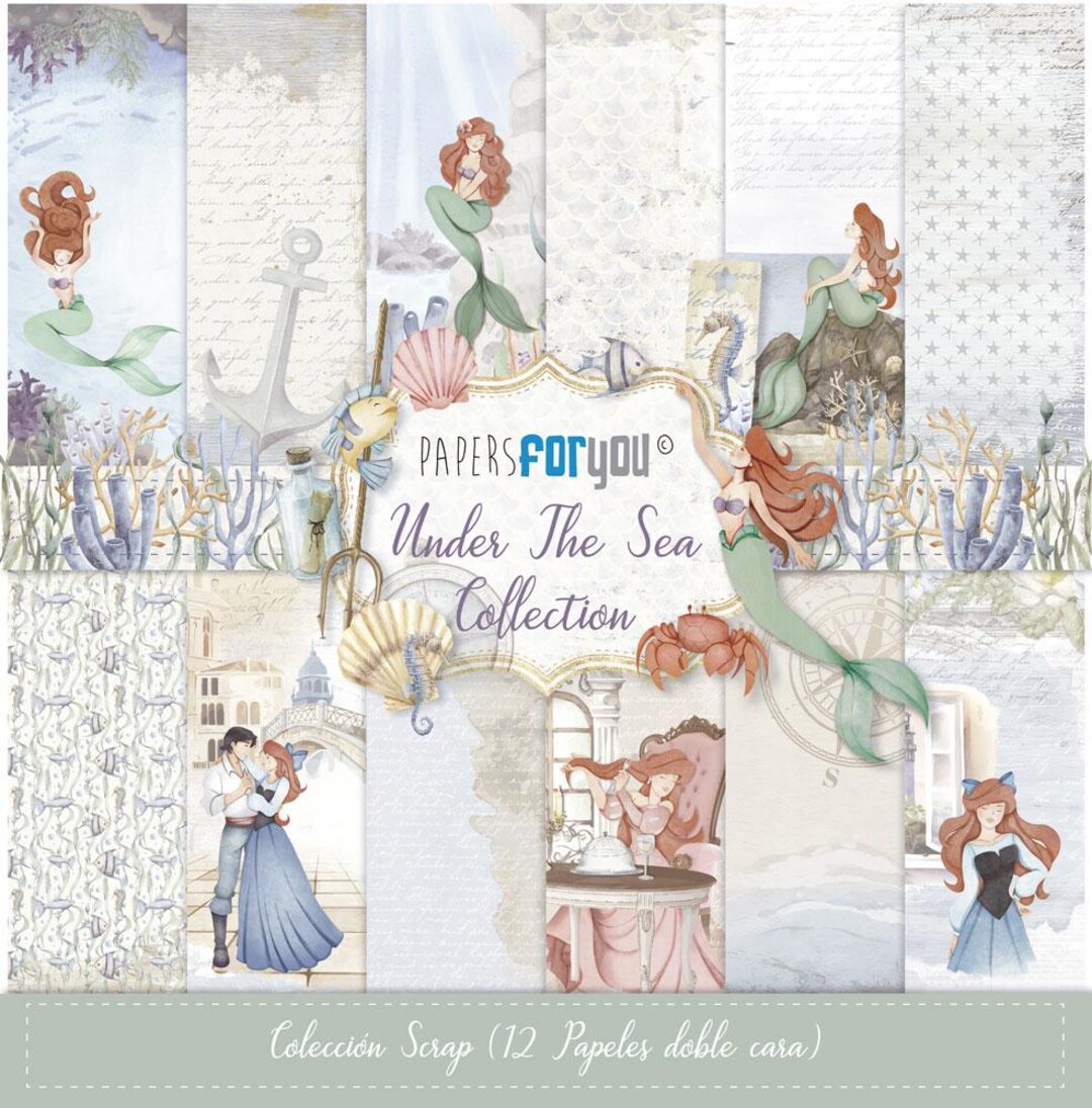 12x12 Scrapbook Paper Pack | 12 Double-sided Sheets | Under the Sea ...