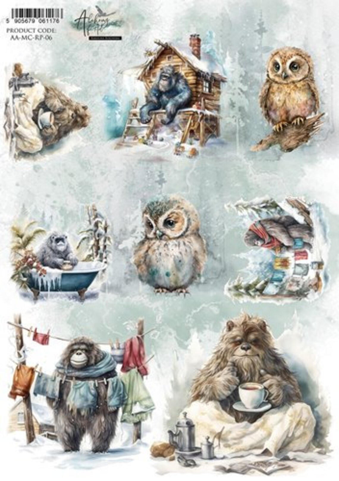 A4, Rice Paper, Art Alchemy, Collection Merry Christmas, Decoupage Rice ...