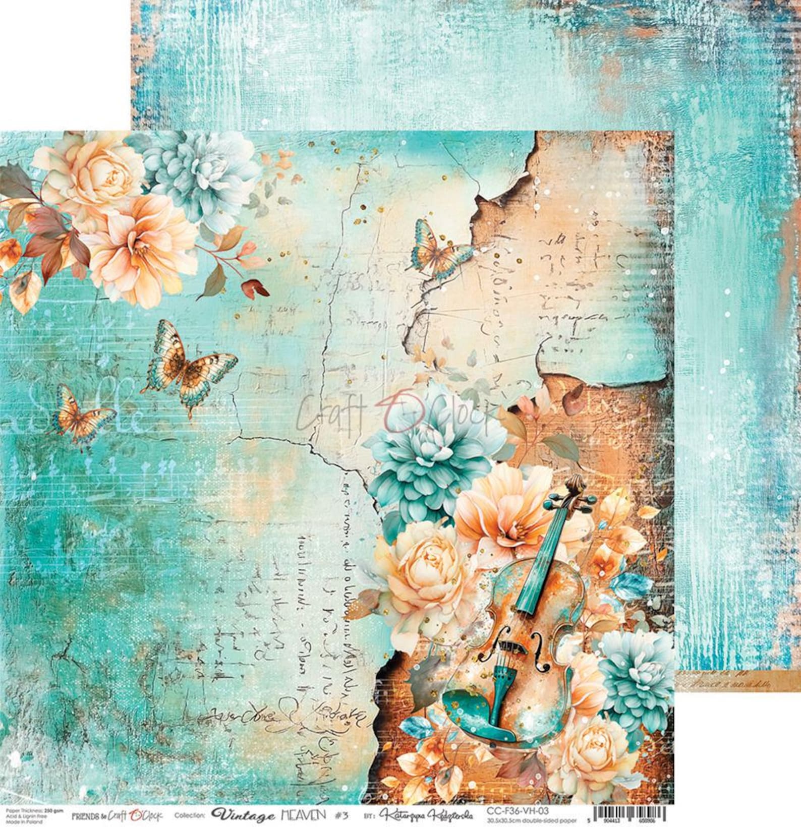 12 X 12 6 Sheets, Vintage Heaven, Craft O'clock, Sheets for Cutting ...