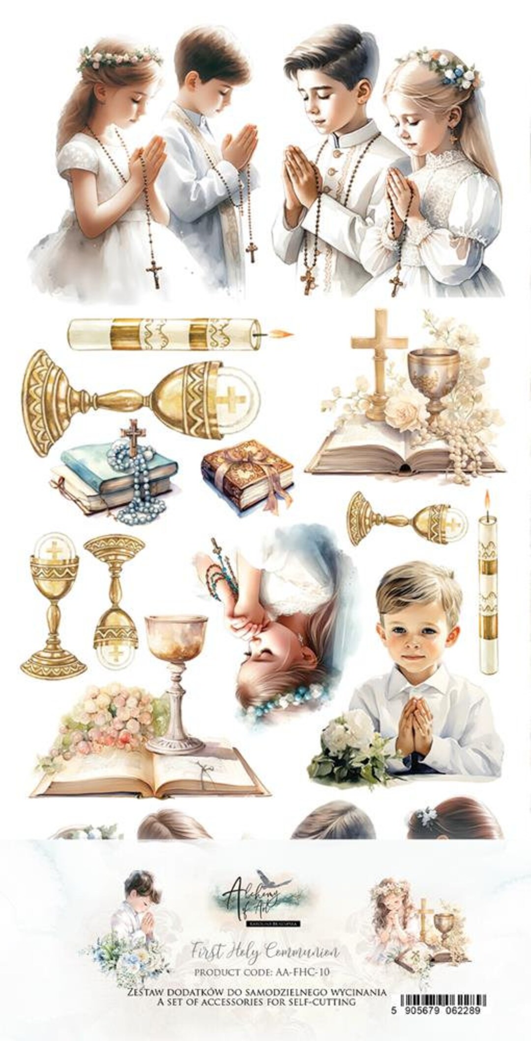 6x12, 8 Sheets, Extras Set for Cutting, First Holy Communion, Art ...