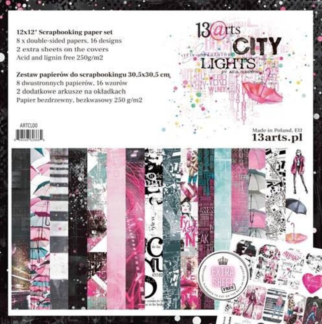 12 X 12, 8 Sheets, Collection City Lights, 13@rts, Sheets for Cutting ...