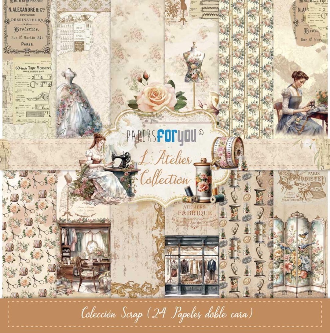12x12 Scrapbook Paper Pack | 12 Double-sided Sheets | L'atelier ...