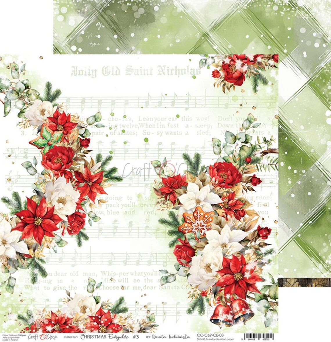 12 X 12 6 Sheets, Christmas Everywhere, Craft O'clock, Sheets for ...